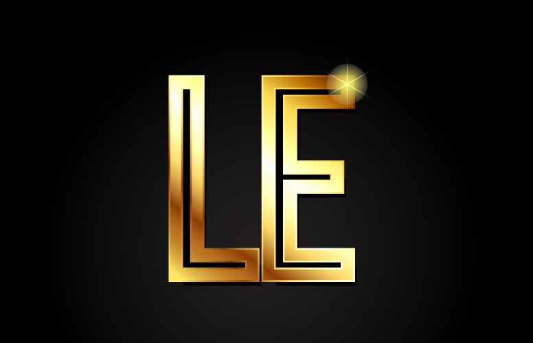 Le l e alphabet letter logo combination icon Vector Image