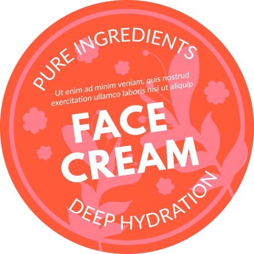 Skin nourishment pure ingredients only logotype Vector Image