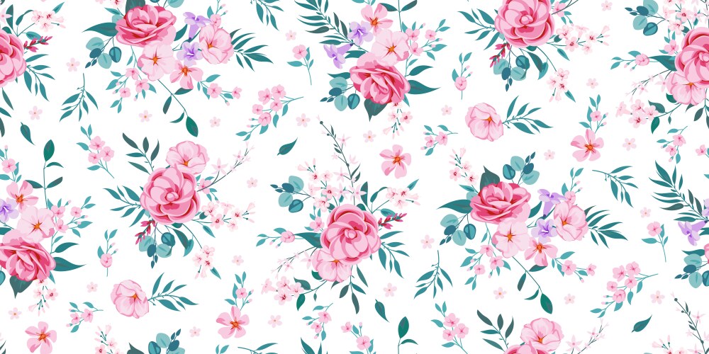 Decorative seamless spring pattern eps 10 Vector Image