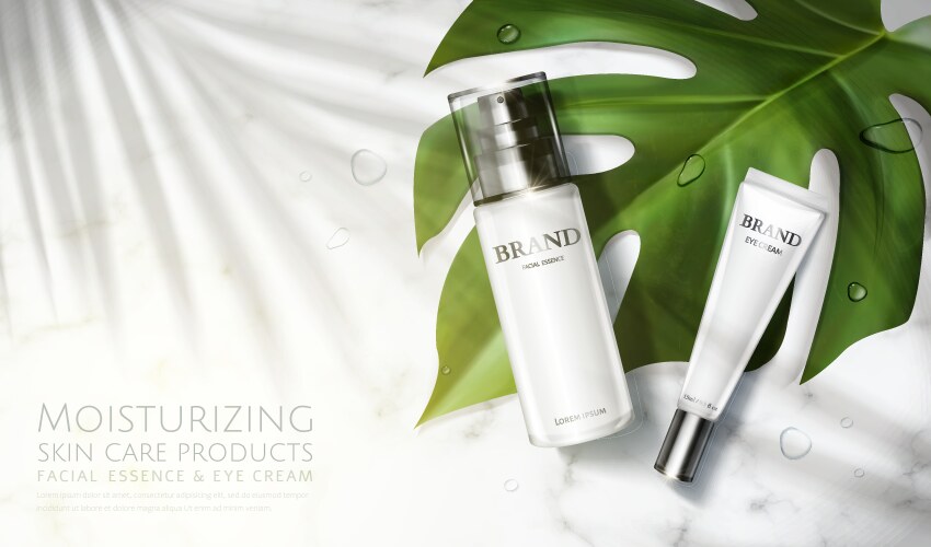 Skin Care Product Ad Template Royalty Free Vector Image