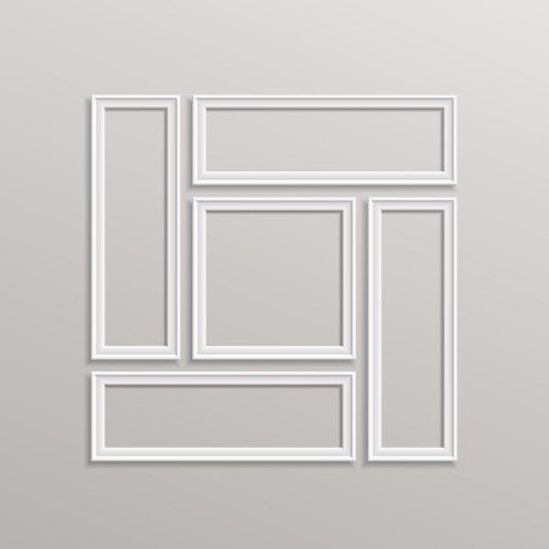 Blank picture frame template composition Vector Image