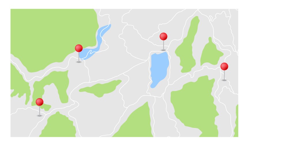 Flat background of location route map fold page Vector Image