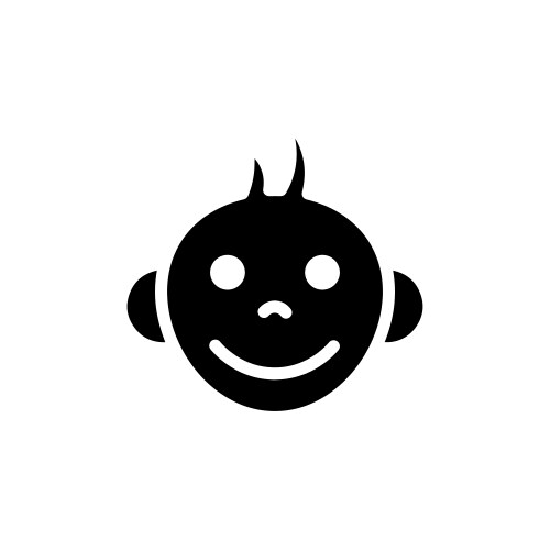 Monkey icon isolated on white background Vector Image