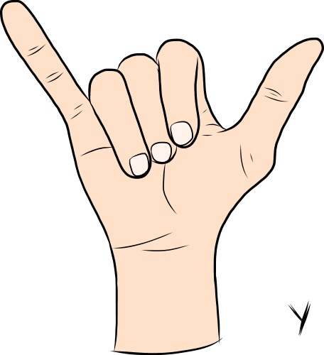Sign Language Alphabet - The Letter T – Royalty-Free Vector | VectorStock