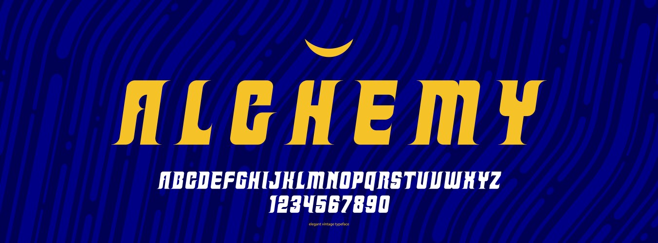 Classic serif vintage font for logos and emblems Vector Image