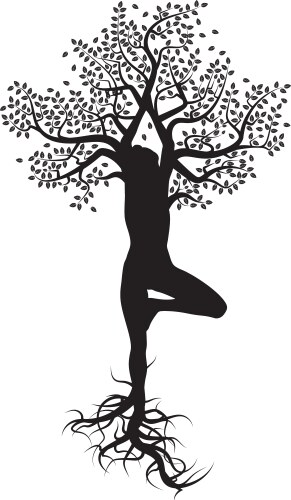 Human tree with leaves Royalty Free Vector Image