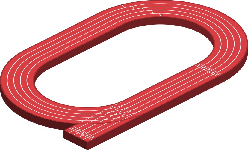 Cartoon running track stadium Royalty Free Vector Image