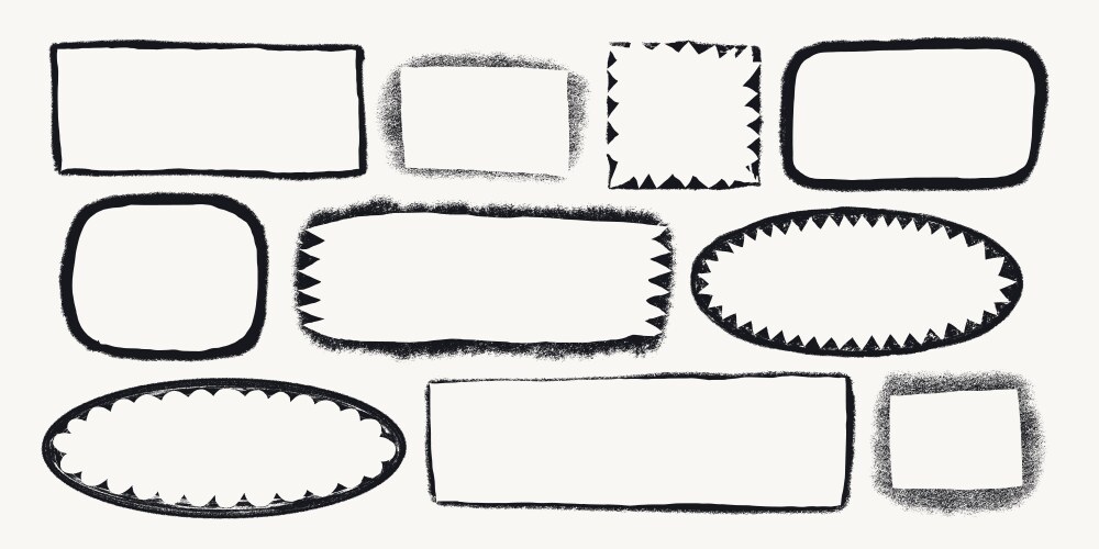 Paper rectangle with rough edge torn shapes Vector Image