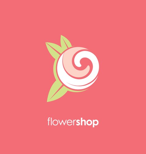 Single rose flower isolated pink bud Royalty Free Vector