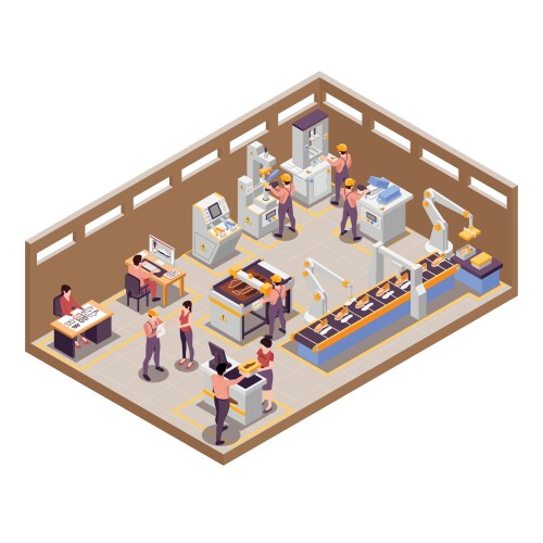 Shoes manufacturing flowchart Royalty Free Vector Image