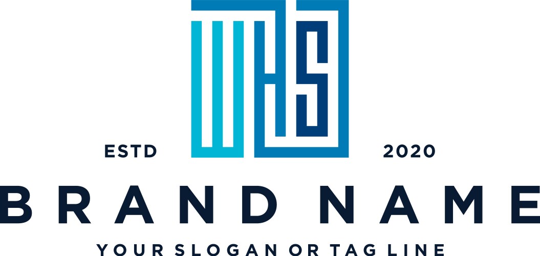 Creative letter glf logo square design Royalty Free Vector