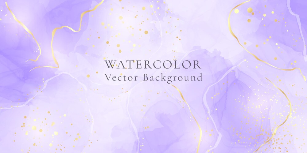 Purple lavender liquid watercolor background Vector Image