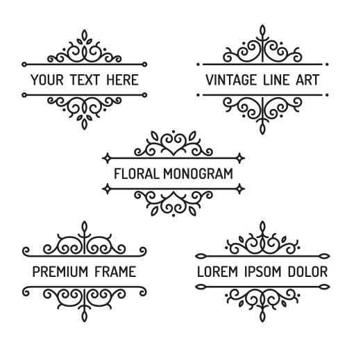 Floral Line Art Frame Vector Images (over 69,000)