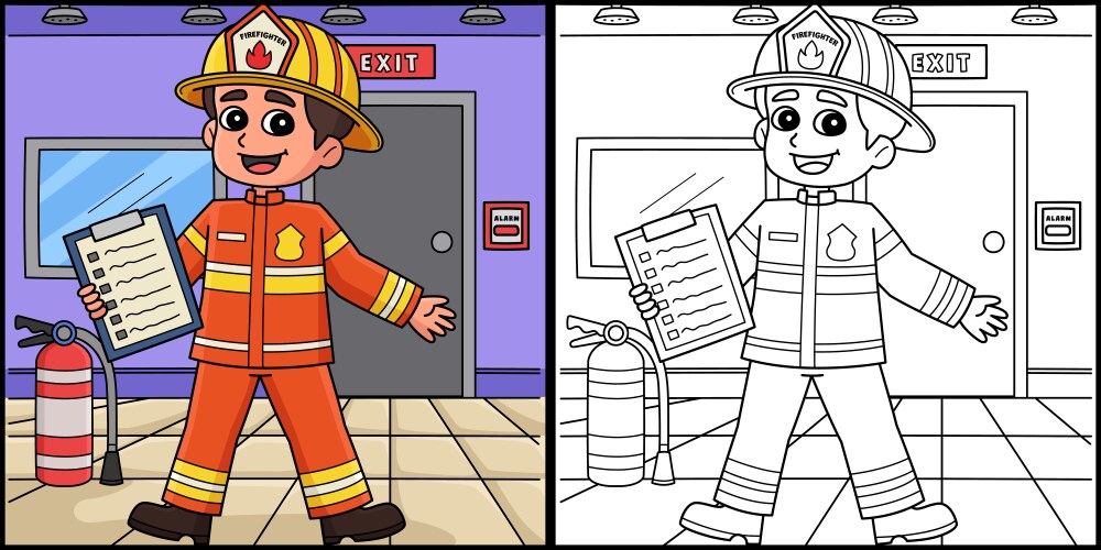 Firefighter Kids Vector Images (over 1,200)