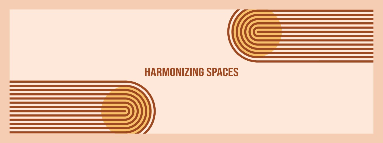 Minimalist geometric zen arches banner template Vector Image