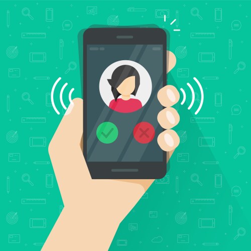 Mobile phone chat message notifications Royalty Free Vector