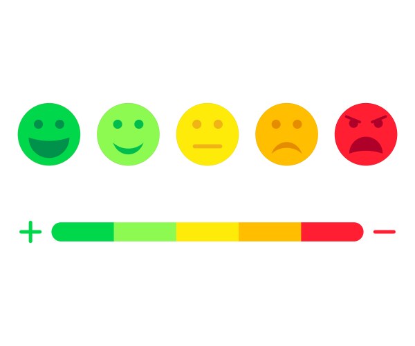 Customer feedback scale flat Royalty Free Vector Image