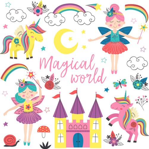 Magic castle Royalty Free Vector Image - VectorStock