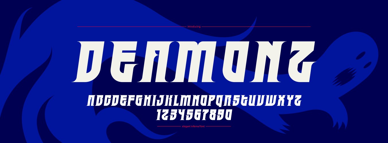 Classic serif vintage font for logos and emblems Vector Image