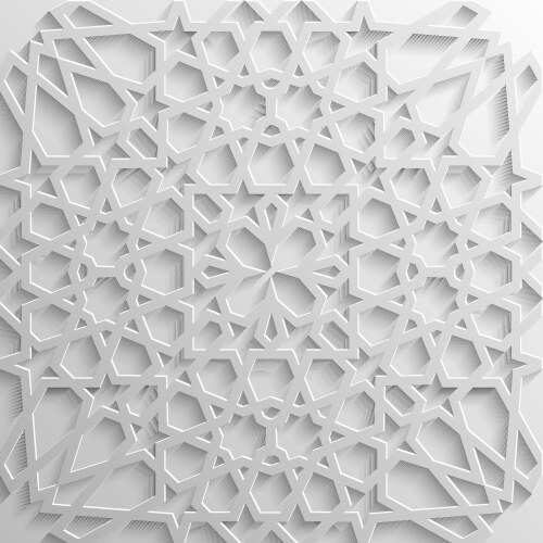 Luxury 3d background with arabic calligraphy Vector Image