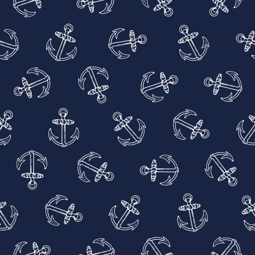 Seamless pattern with anchors ongoing backgrounds Vector Image