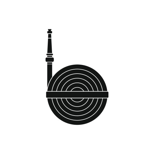 Fire hose firefighting item Royalty Free Vector Image