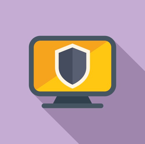 Computer security concept icon with shield Vector Image