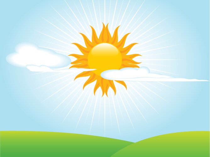 Summer sun Royalty Free Vector Image - VectorStock