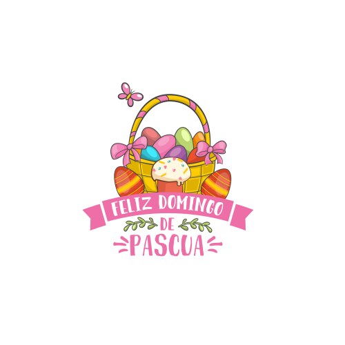 Felices pascuas spanish easter greeting flower Vector Image