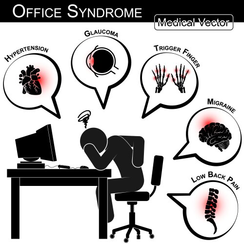 Office Syndrome Infographic Vector Images (over 240)