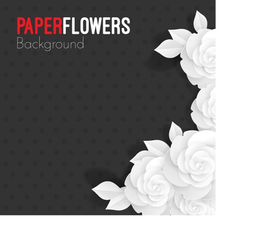 Paper background with flowers of different shapes Vector Image