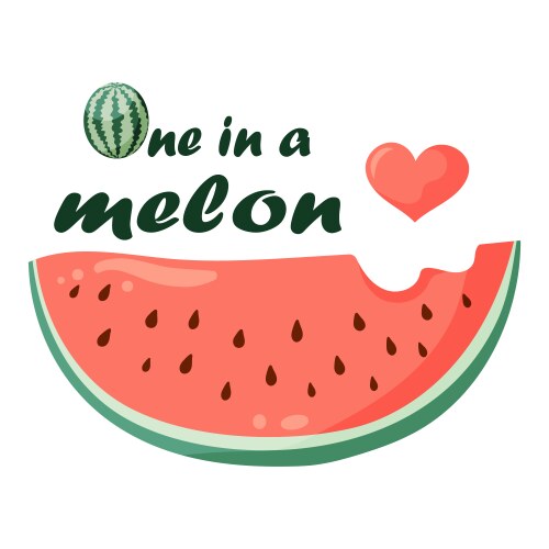 Watermelons composition with whole watermelon Vector Image