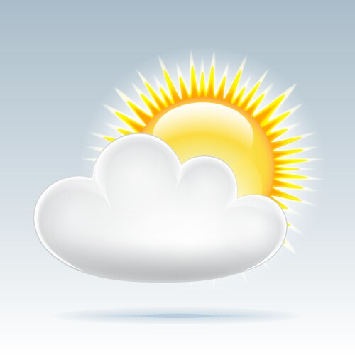 Thermometer with sun hot weather Royalty Free Vector Image