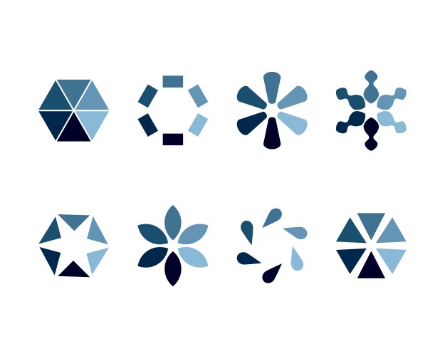 Collection loading bar status icon set of loaded Vector Image