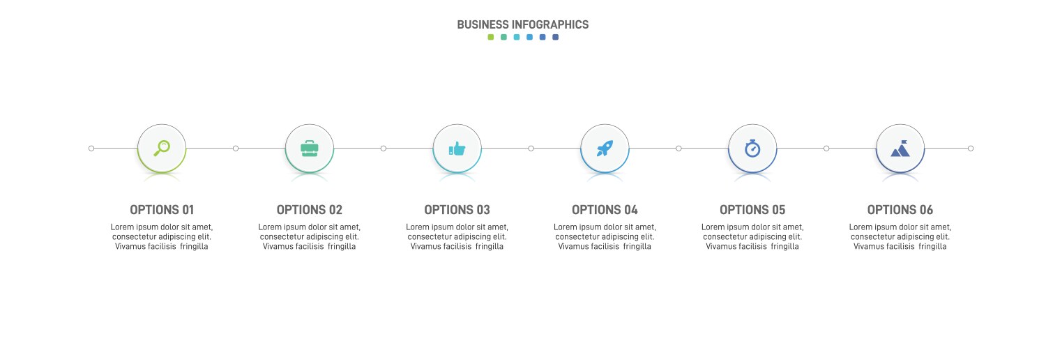 Horizontal progress bar featuring 6 arrow-shaped Vector Image