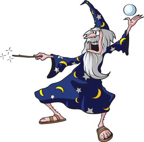 Mystic Serpent Wizard Royalty Free Vector Image