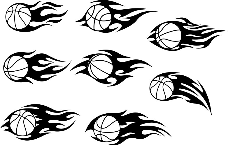 Fire Basketball Vector Images (over 3,100)