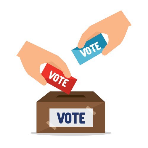 Cartoon elections vote design Royalty Free Vector Image