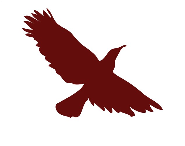 Flying bird silhouette Royalty Free Vector Image