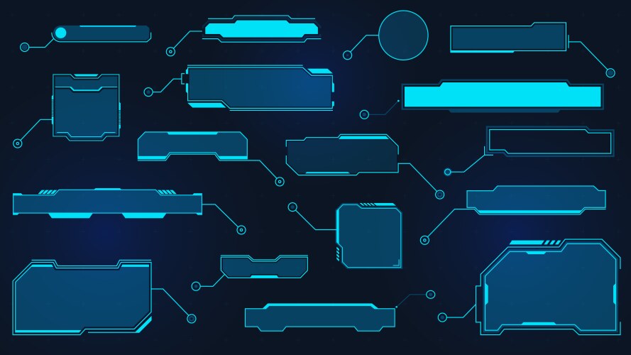 Futuristic callouts titles info boxes digital Vector Image