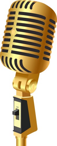 Golden Microphone Vector Images (over 1,500)