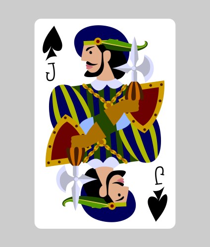 Playing card joker hat Royalty Free Vector Image