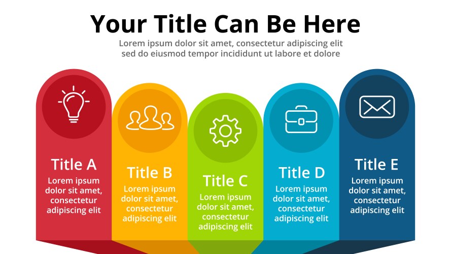 Infographic template with 5 options Royalty Free Vector