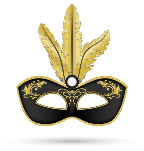 Gold frame ring with feathers Royalty Free Vector Image
