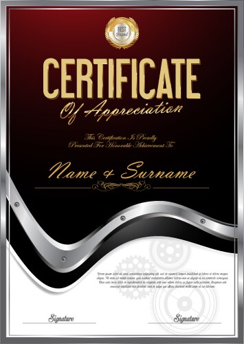 Certificate mechanical engineer design template 02