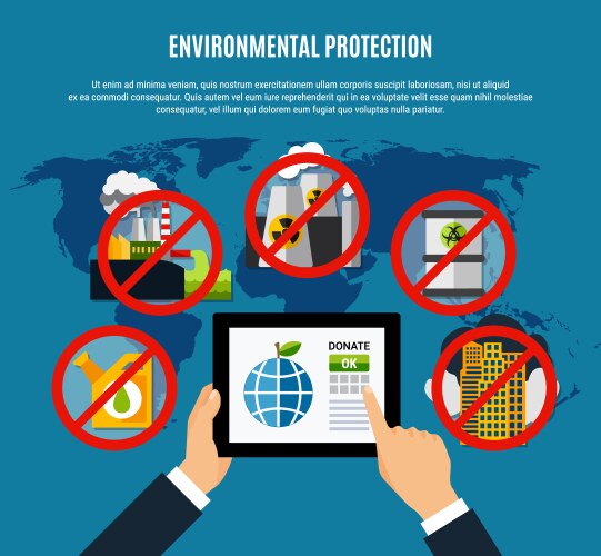 Environmental protection cartoon Royalty Free Vector Image