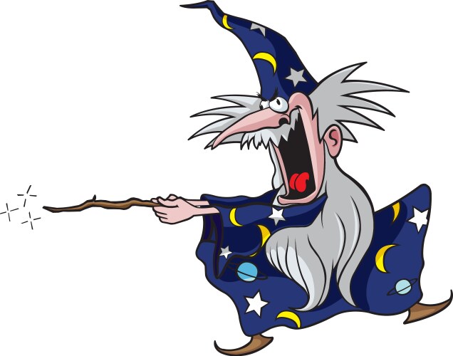 Mystic Serpent Wizard Royalty Free Vector Image