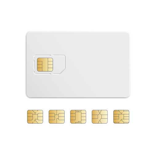 Sim card set Royalty Free Vector Image - VectorStock