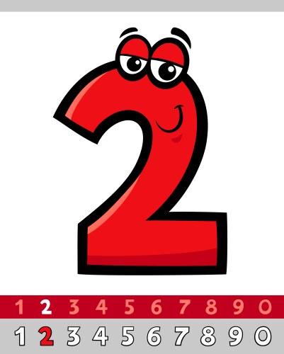 Number two Royalty Free Vector Image - VectorStock