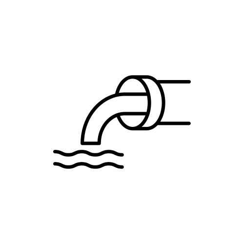 Wastewater icon isolated on white background Vector Image